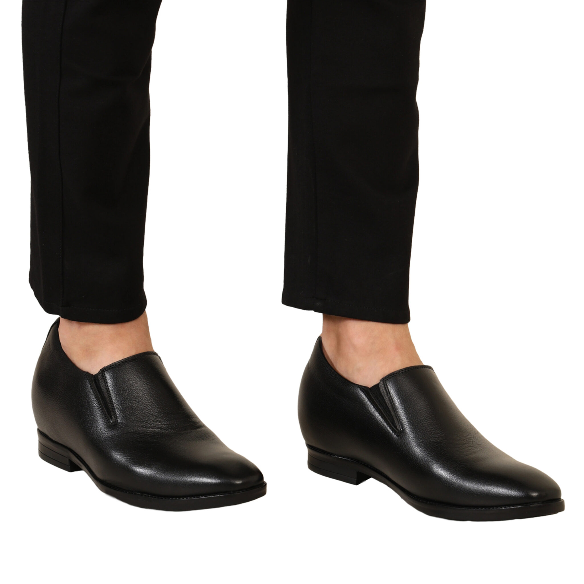 Elevato Height Increasing Leather Slip on Shoes - 3 Inches - Elevato Shoes