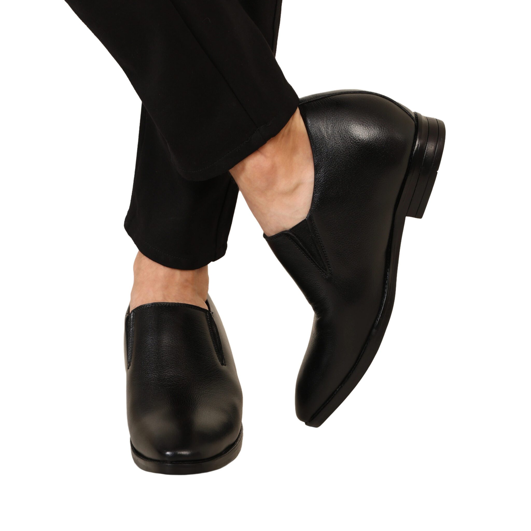 Elevato Height Increasing Leather Slip on Shoes - 3 Inches - Elevato Shoes