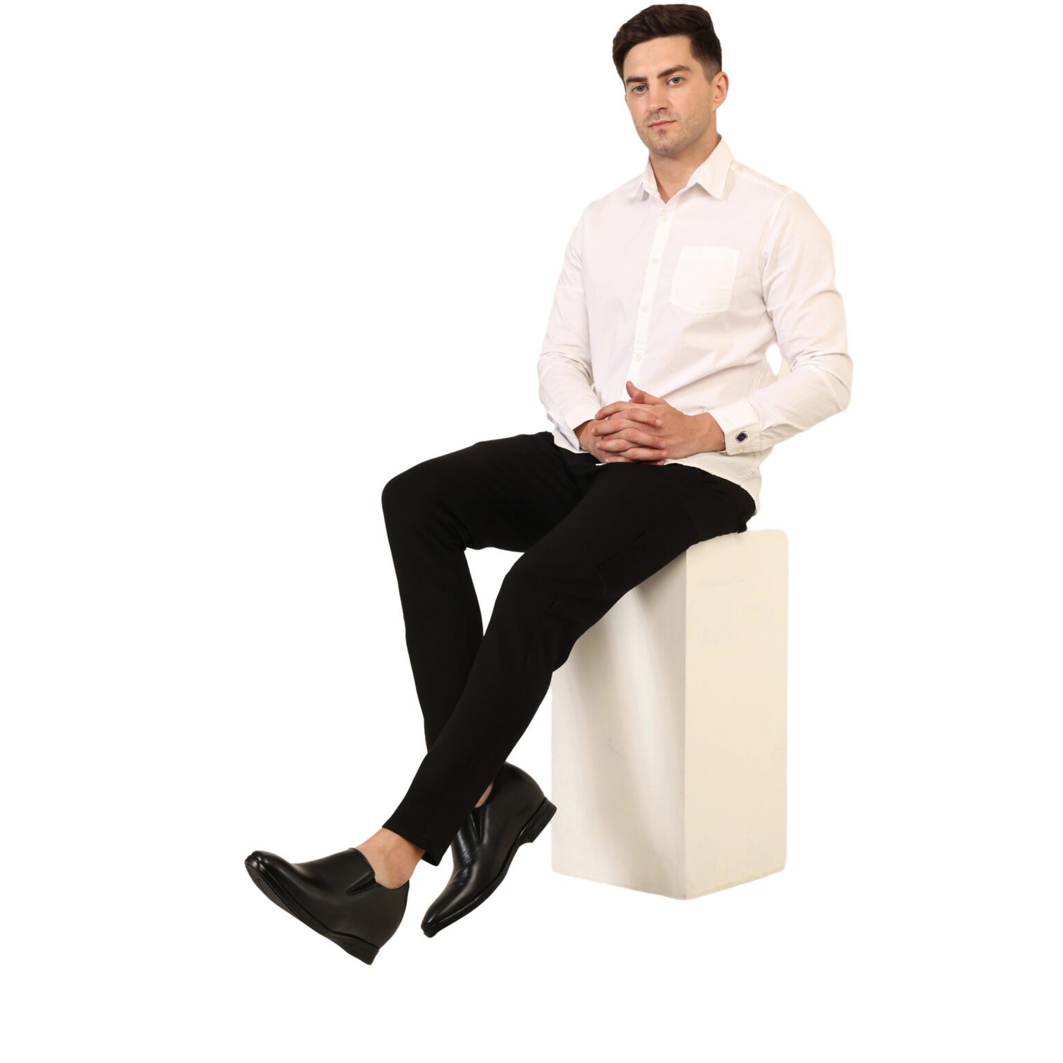 Elevato Height Increasing Leather Slip on Shoes - 3 Inches - Elevato Shoes